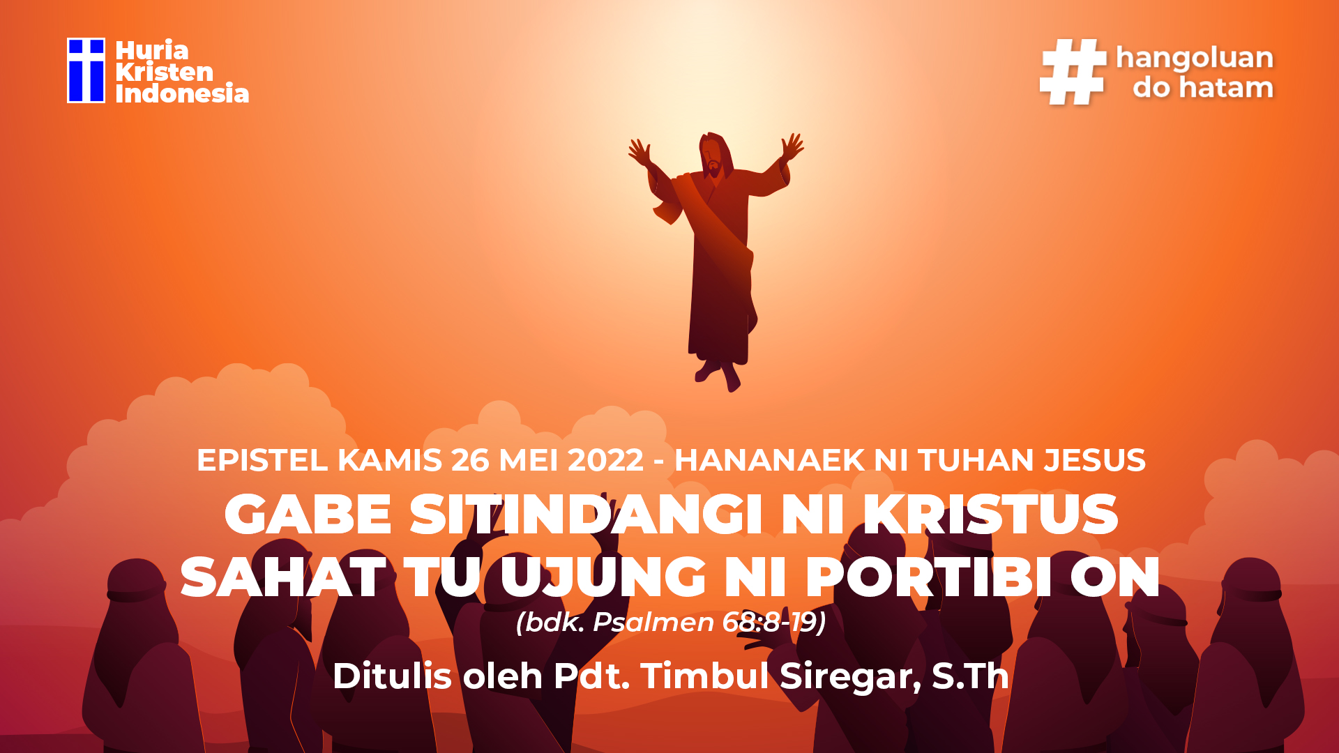 EPISTEL KAMIS 26 MEI 2022-PSALMEN 68:8-19 - HKI